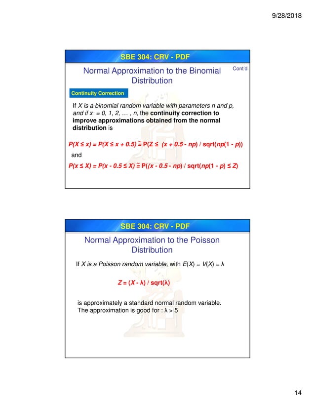 Lec 3 continuous random variable | PDF