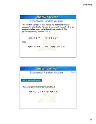 Lec 3 Continuous Random Variable Pdf