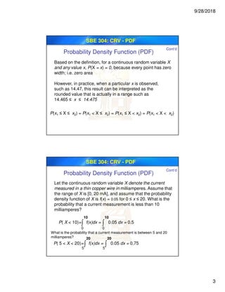 Lec 3 continuous random variable | PDF