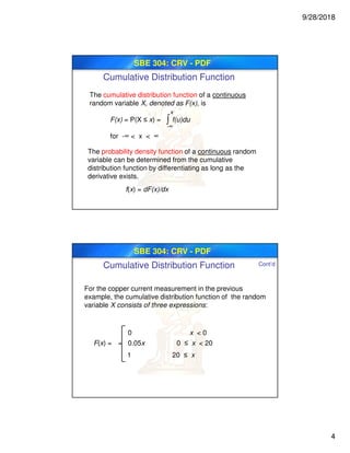 Lec 3 continuous random variable | PDF