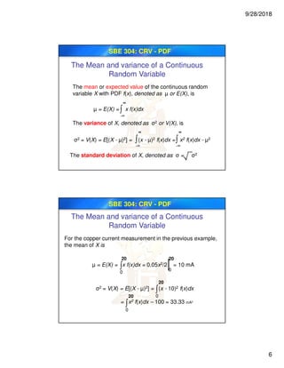 Lec 3 continuous random variable | PDF