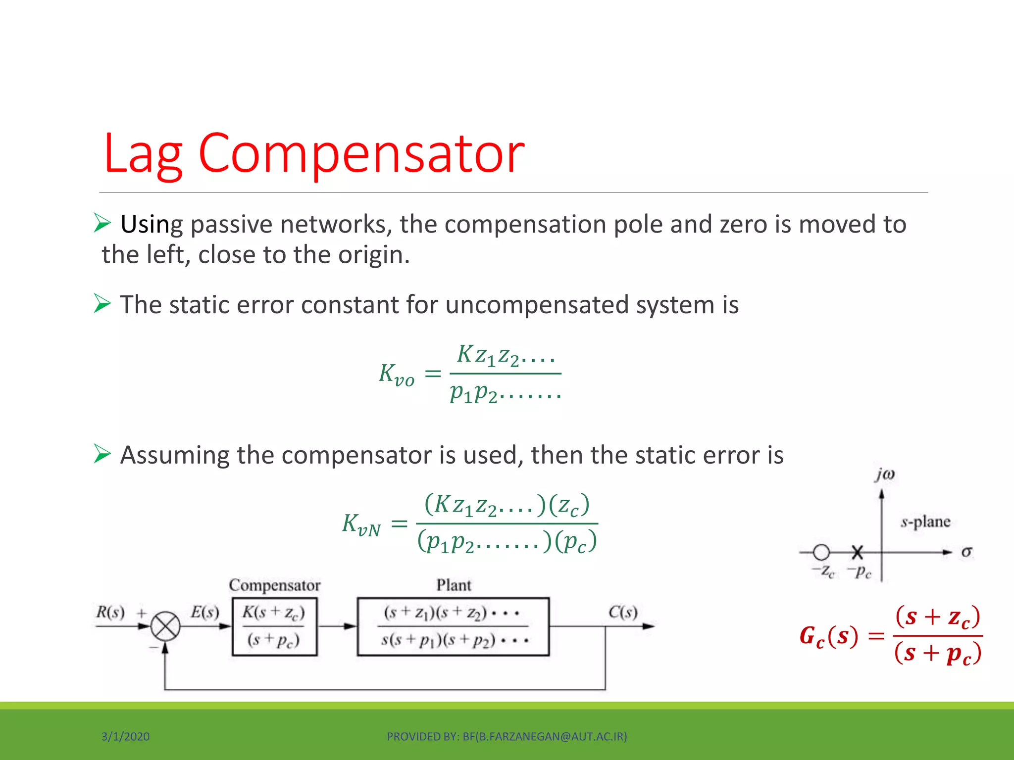 Lec 3 desgin via root locus | PPTX | Computer Networking | Computing