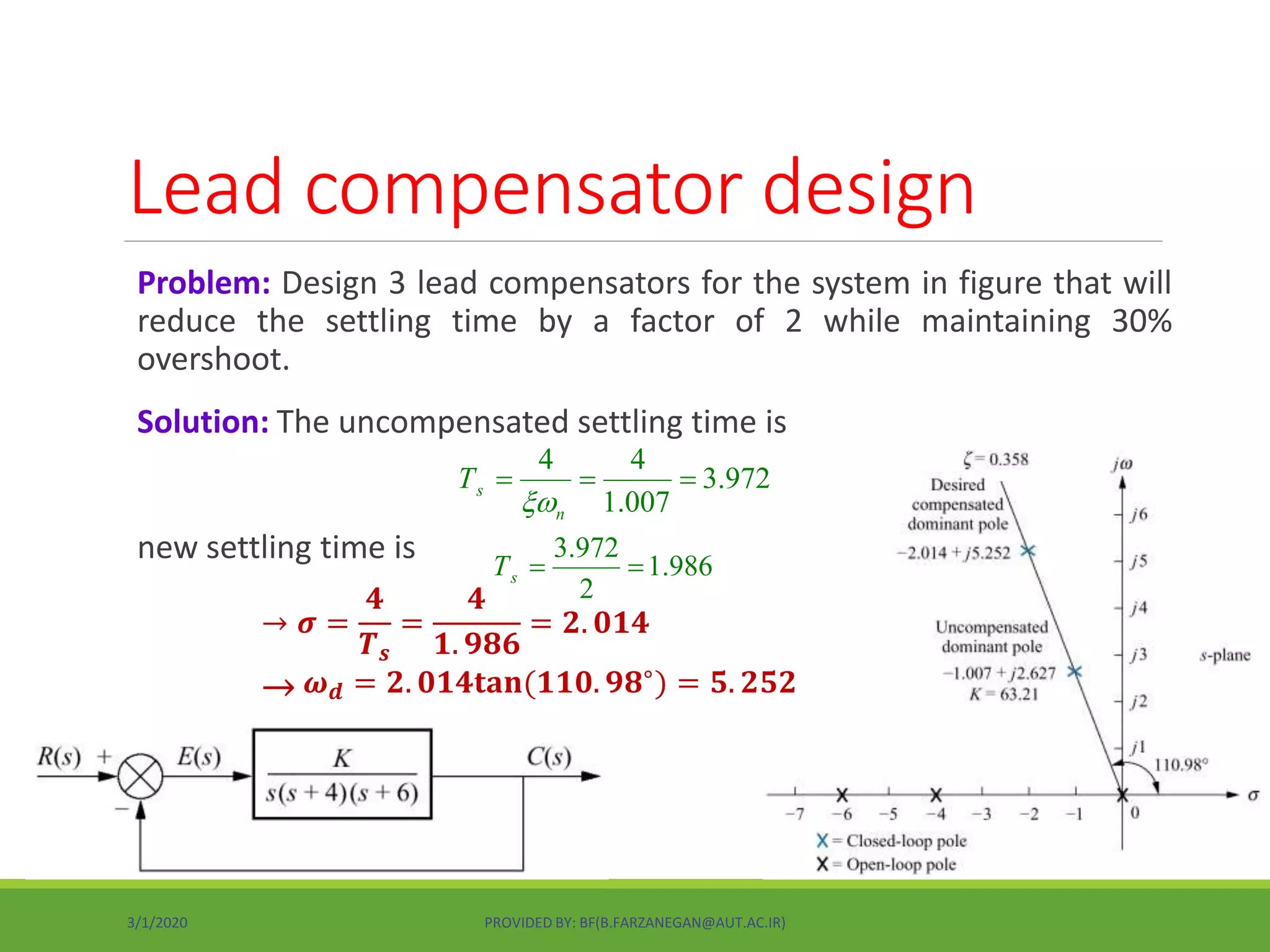 Lec 3 desgin via root locus | PPTX | Computer Networking | Computing