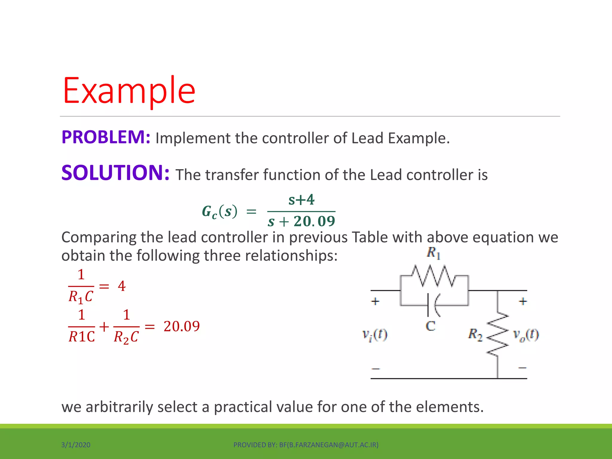 Lec 3 desgin via root locus | PPTX | Computer Networking | Computing