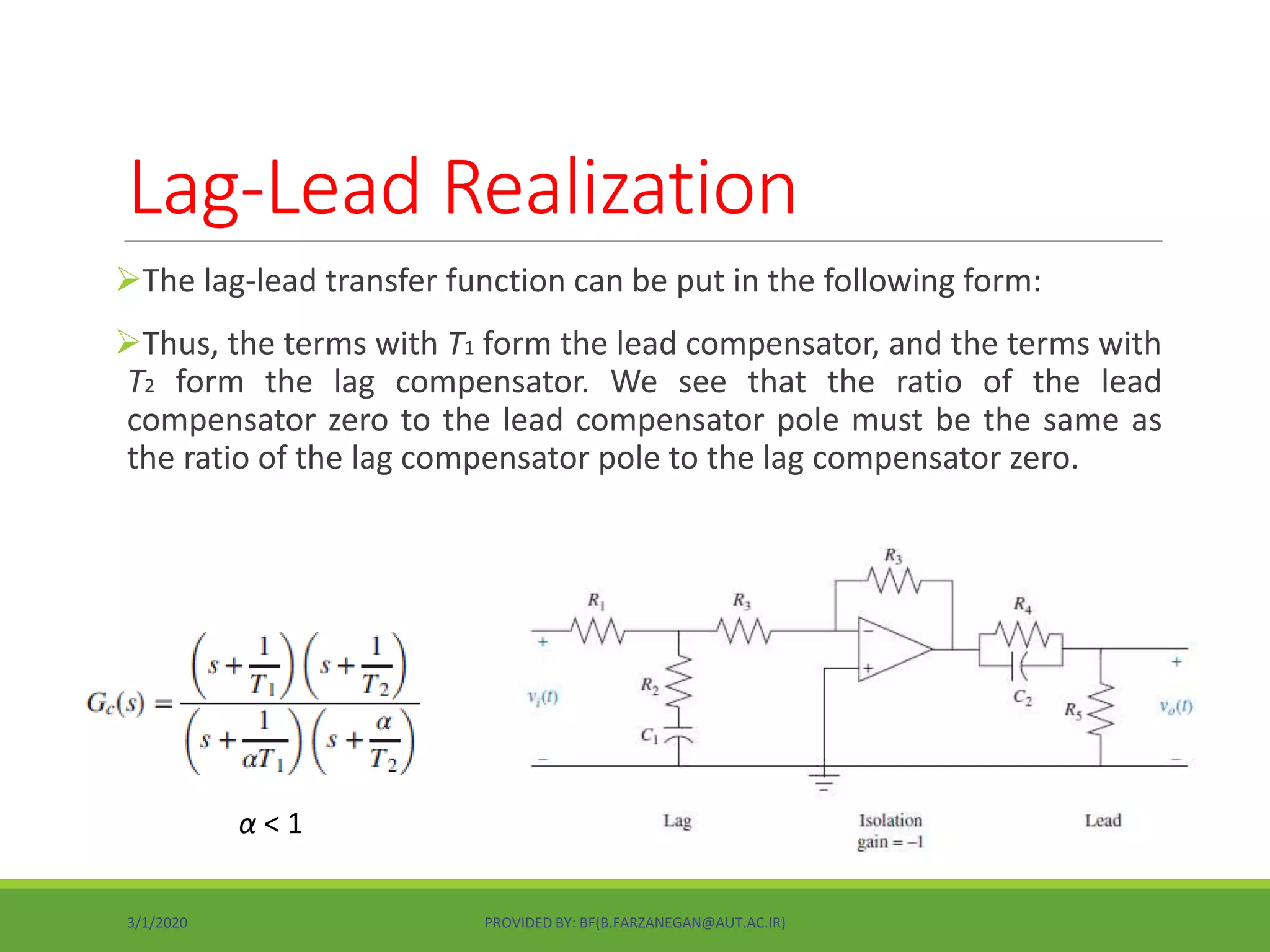 Lec 3 desgin via root locus | PPTX | Computer Networking | Computing