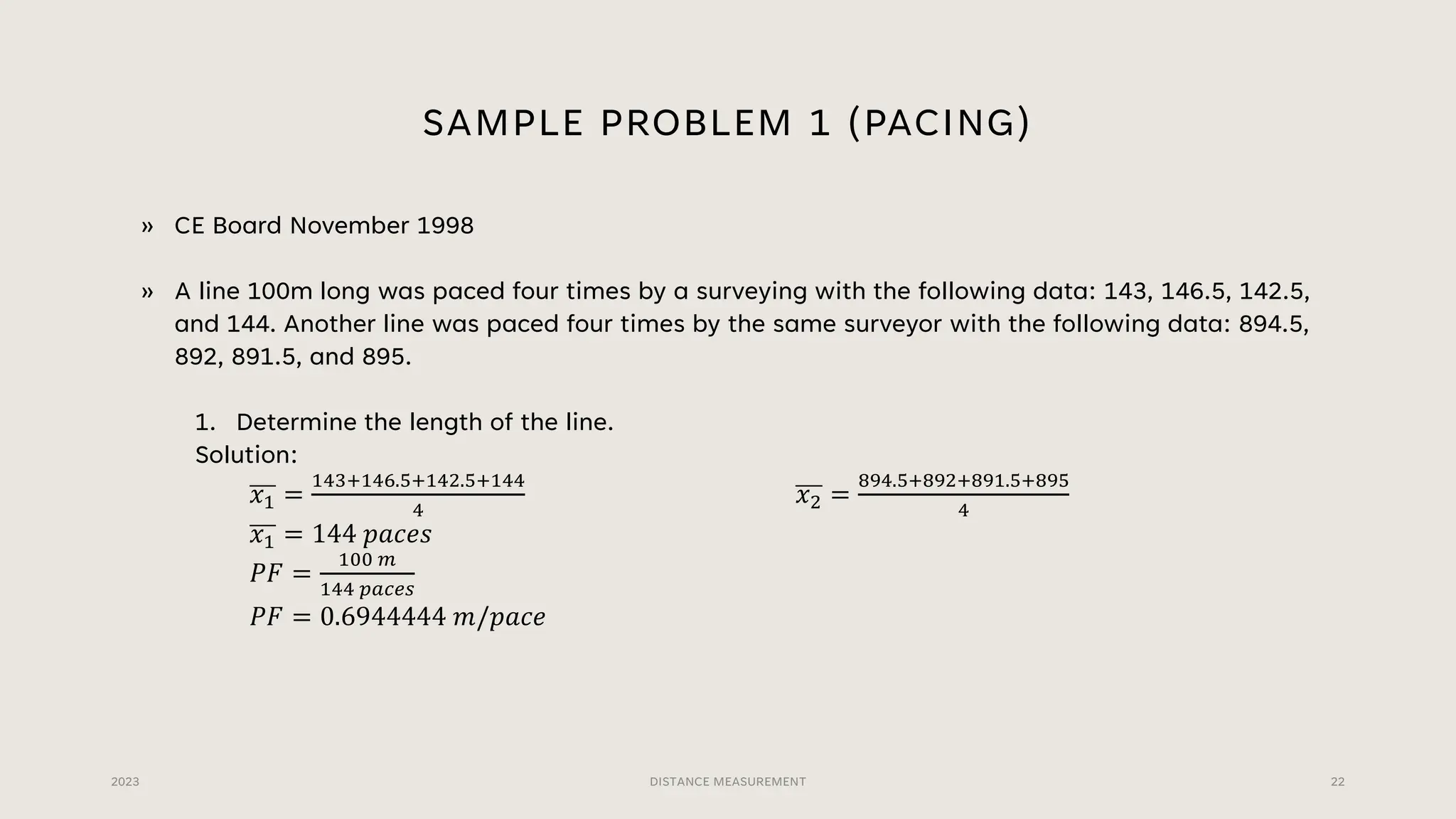 Elementary Surveying _ Distance Measurement | PDF