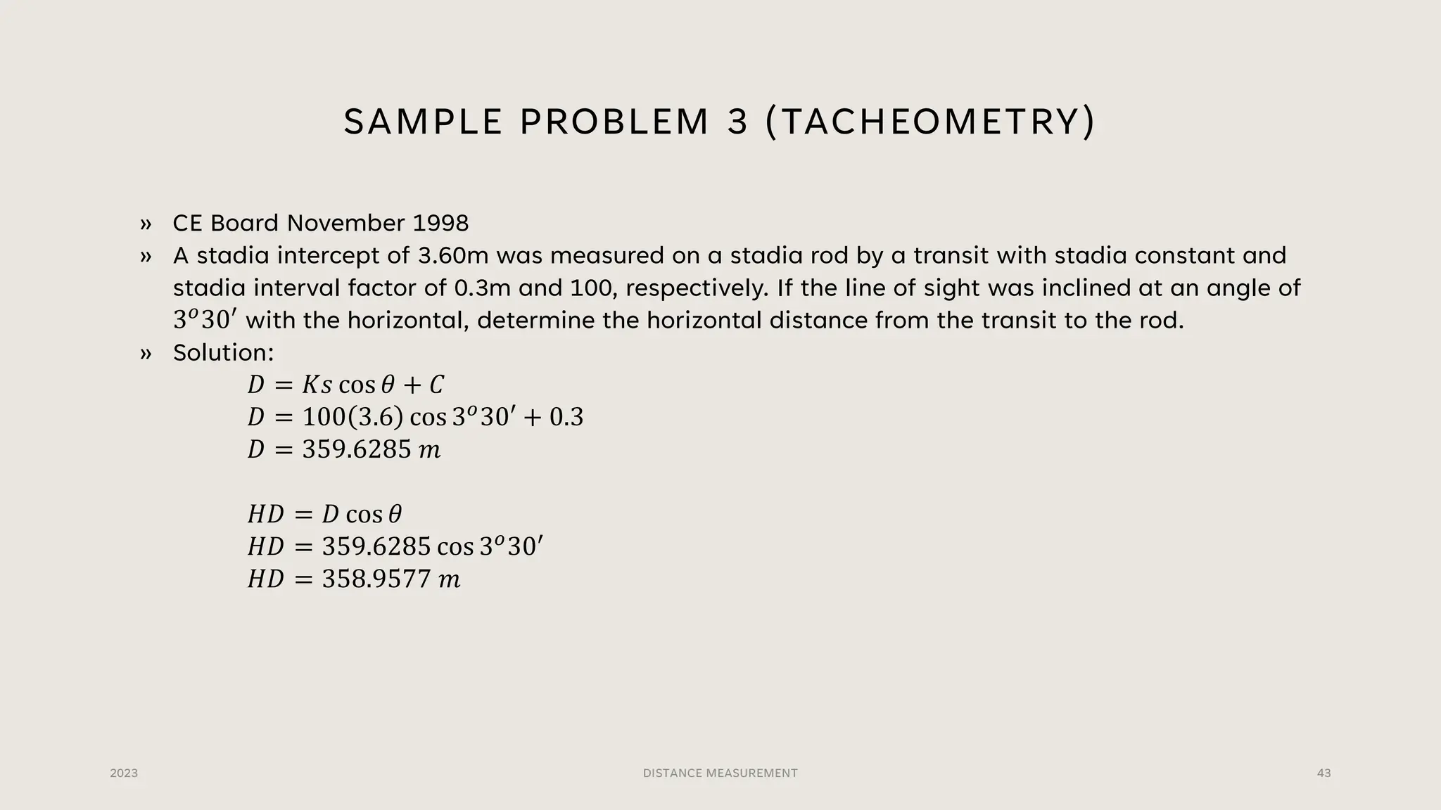 Elementary Surveying _ Distance Measurement | PDF