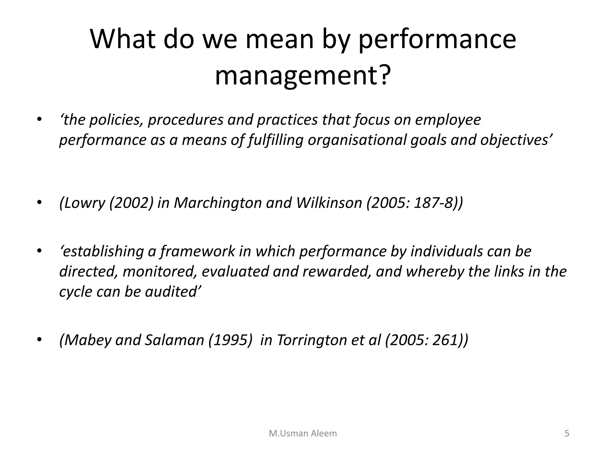 Lec 3 effective performance management systems | PPTX