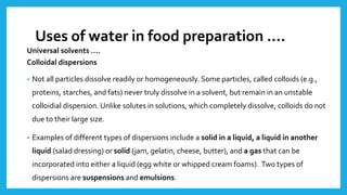 Lec 3 Food Technology - water.pptx food sciences | PPTX
