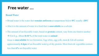 Lec 3 Food Technology - water.pptx food sciences | PPTX