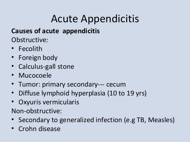 Pathology Of Acute Appendicitis Its Etiology Morphology