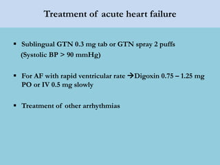 Lec 3 management of acute pulmonary oedema for mohs | PPTX | Heart and ...
