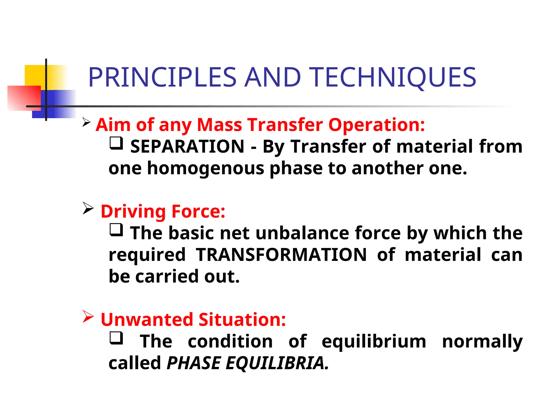 Lec3_Mass Transfer Principles and Techniques.ppt | Chemistry | Science