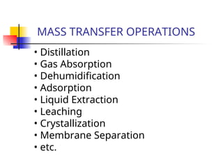 Lec3_Mass Transfer Principles and Techniques.ppt | Chemistry | Science