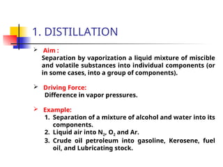 Lec3_Mass Transfer Principles and Techniques.ppt | Chemistry | Science