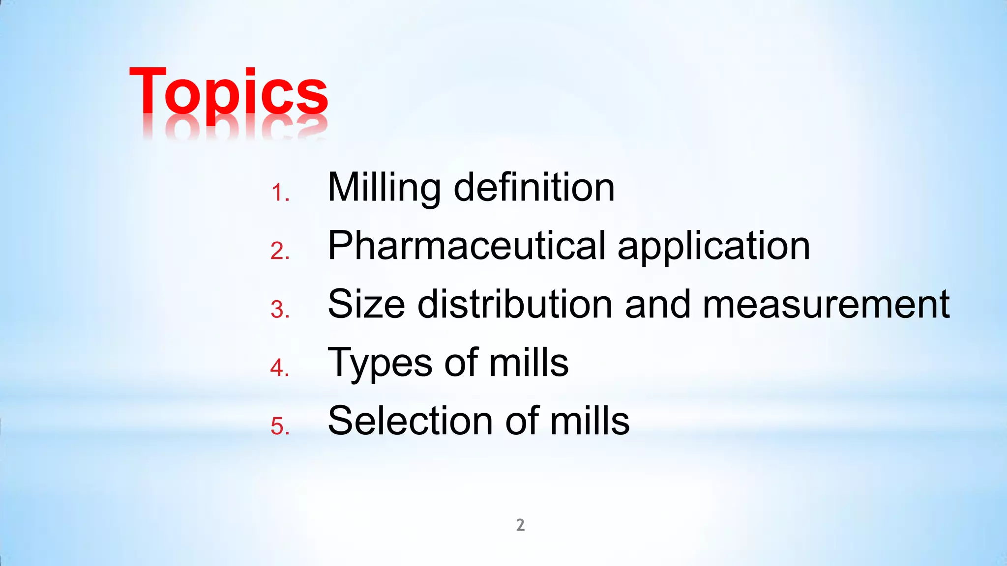 Milling Pharmaceutical Industry | PDF