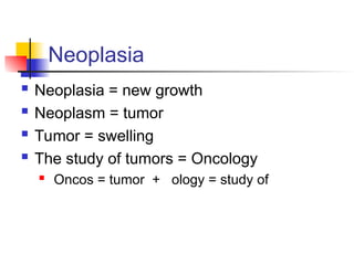 lec 3 Neoplasia for mlt mls Nursing ot technologist | PPT