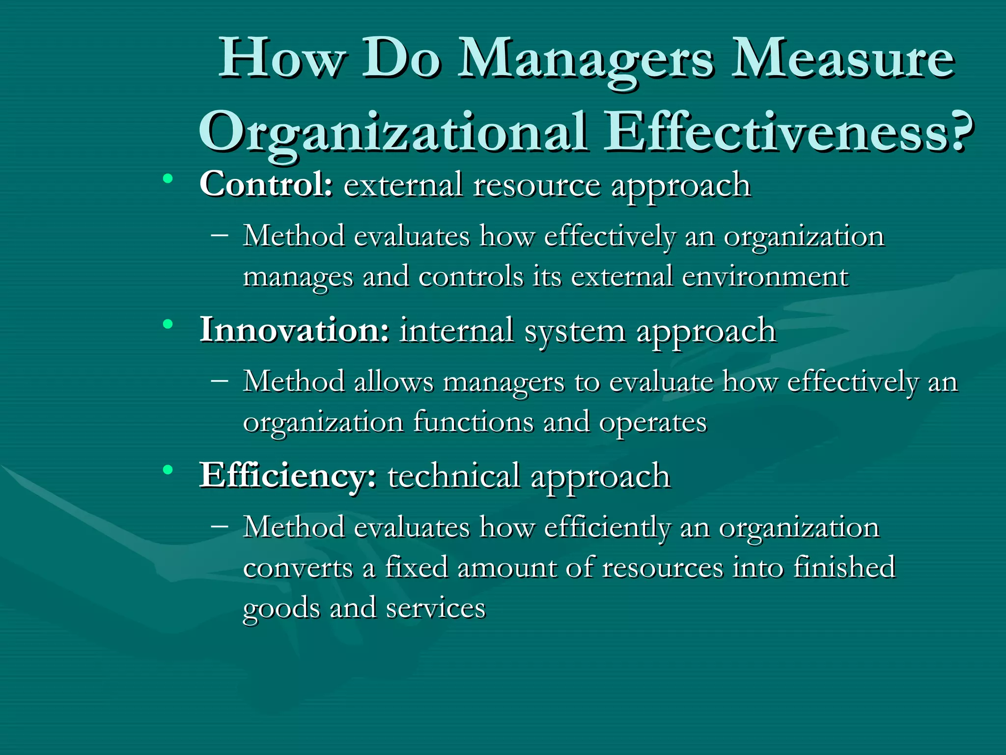 Lec 3 Organizational Effectiveness 184 | PPT