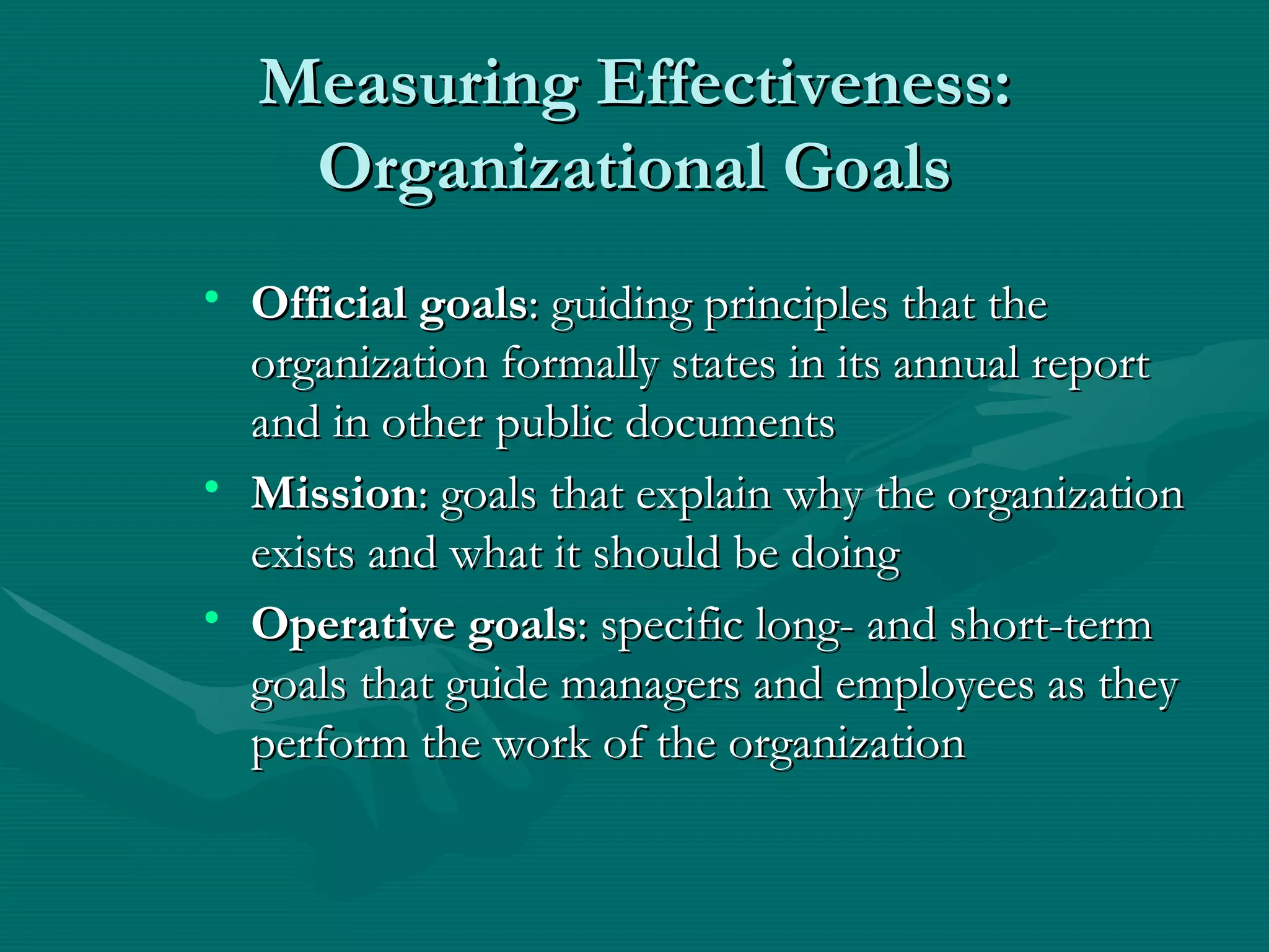 Lec 3 Organizational Effectiveness 184 | PPT
