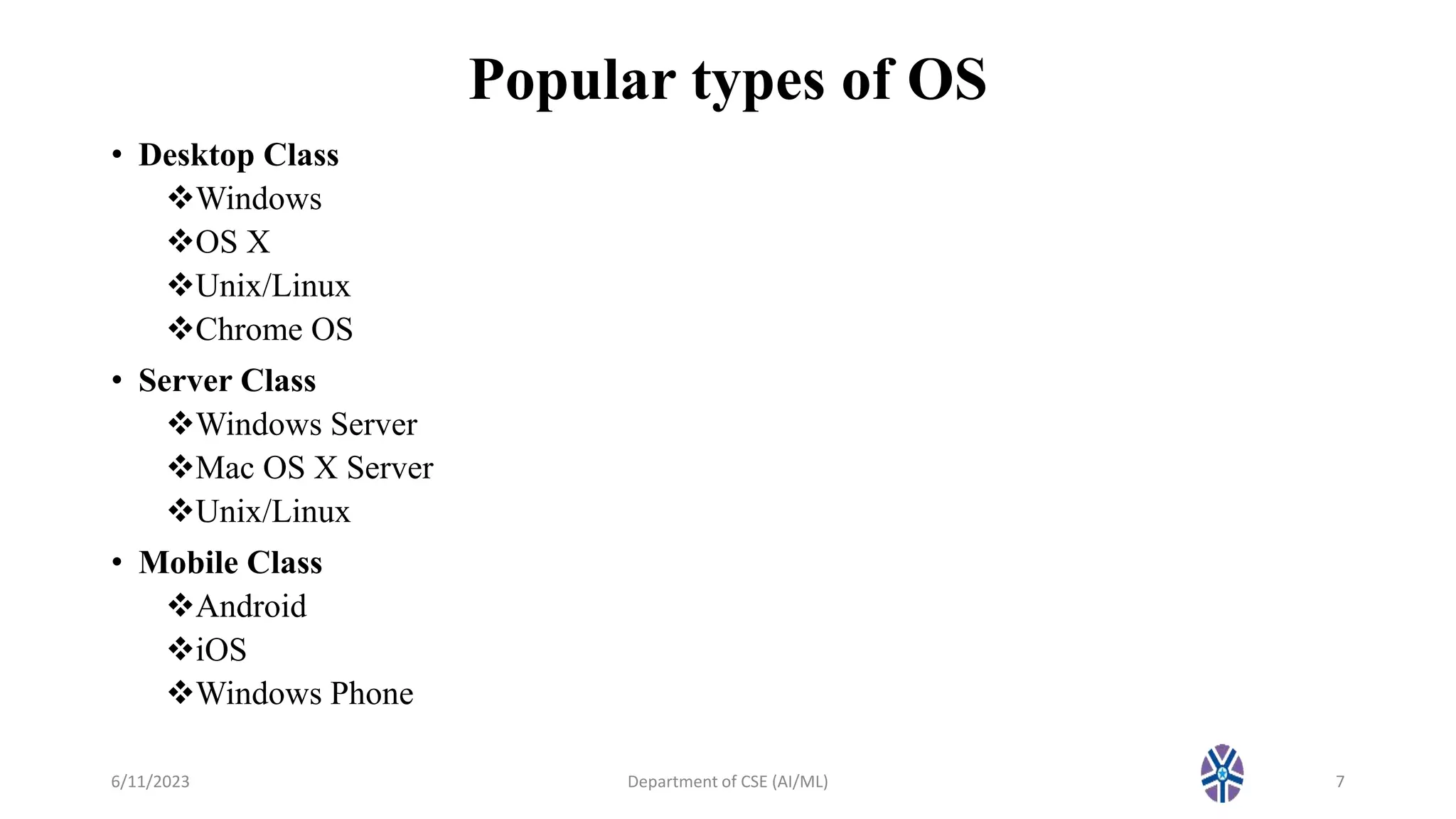 CS403: Operating System : Lec 3 Popular types of OS (2).pptx