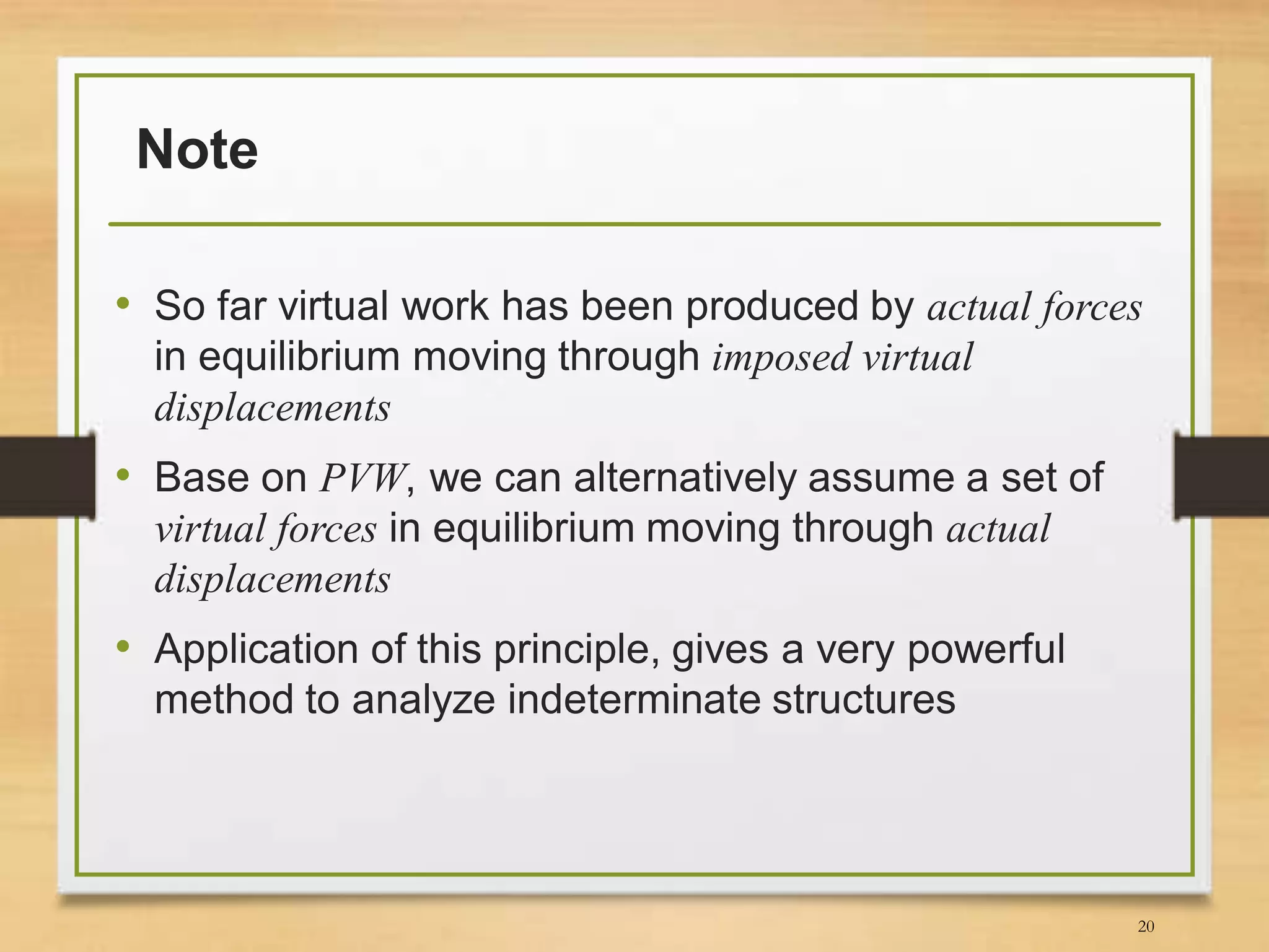 Principle of Virtual Work in structural analysis | PPTX