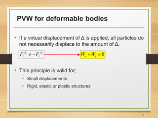 Principle of Virtual Work in structural analysis | PPTX
