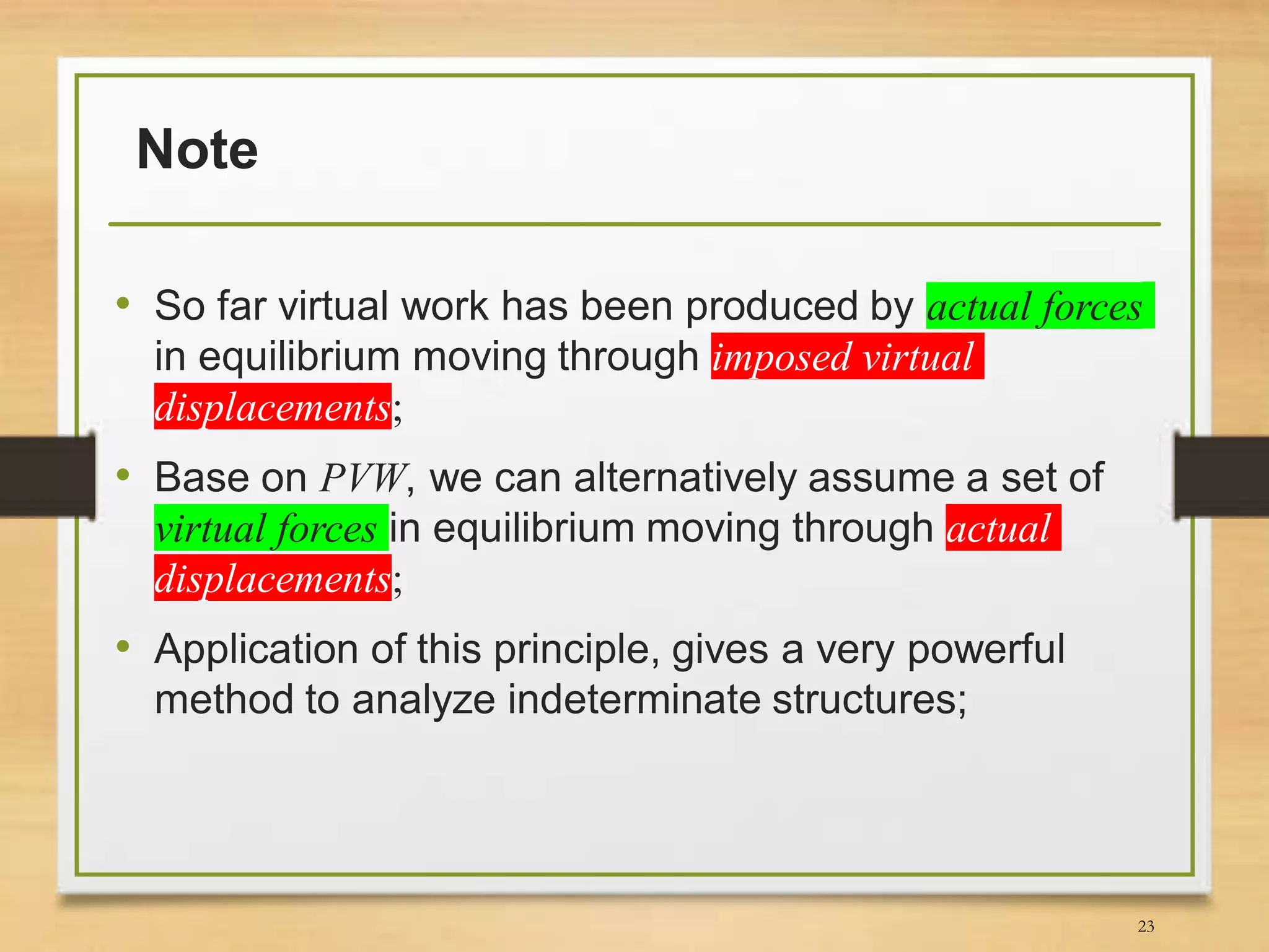 Principle of virtual work and unit load method | PPTX