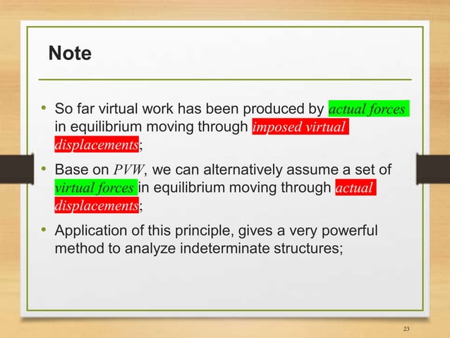 Principle of virtual work and unit load method | PPTX