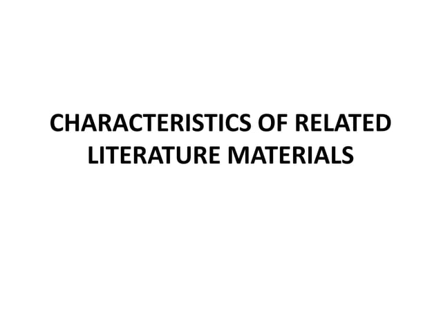 Review of Related Literature | PPTX