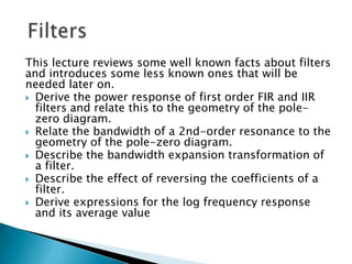 Speech waves in tube and filters | PPT