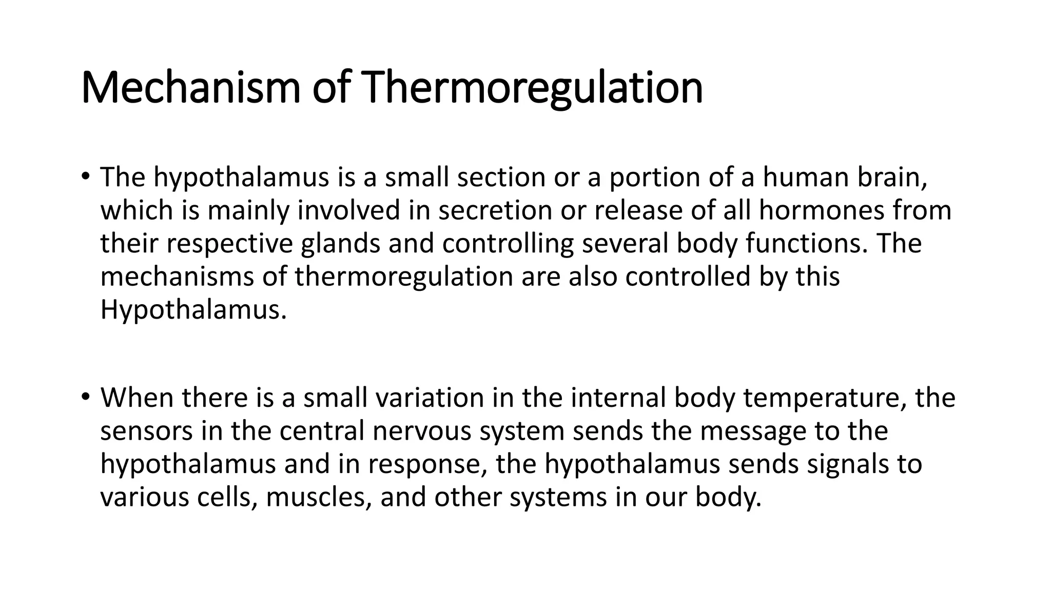 lec 3 Thermoregulation and its mechanism | PPT