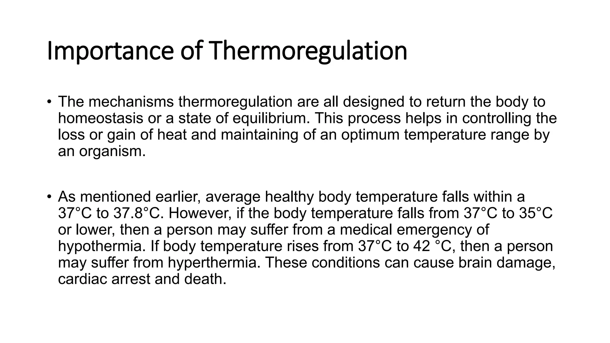 lec 3 Thermoregulation and its mechanism | PPT