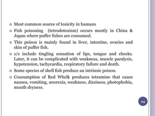 toxicity from animal origin foods | PPTX