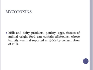 toxicity from animal origin foods | PPTX