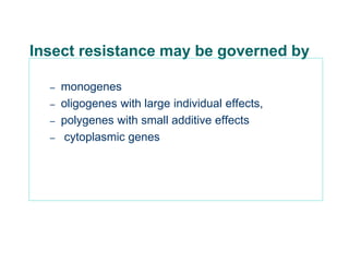 Types and classification of plant resistance to insects.ppt