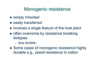 Types and classification of plant resistance to insects.ppt