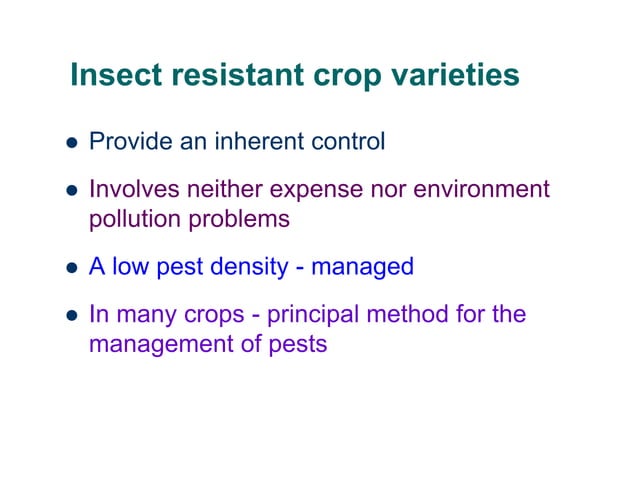 Types and classification of plant resistance to insects.ppt ...