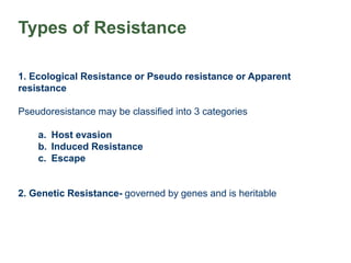 Types and classification of plant resistance to insects.ppt