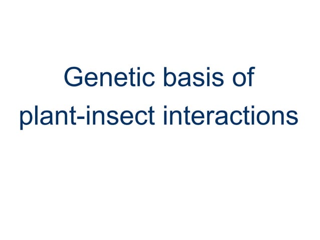 Types and classification of plant resistance to insects.ppt ...