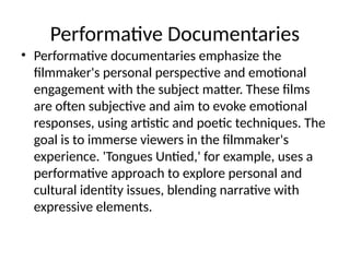 Lec 3 Types of Documentary Films.Lec 3 Types of Documentary Films.pptx