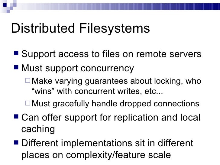 Distributed file systems