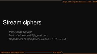 Stream ciphers | PPT