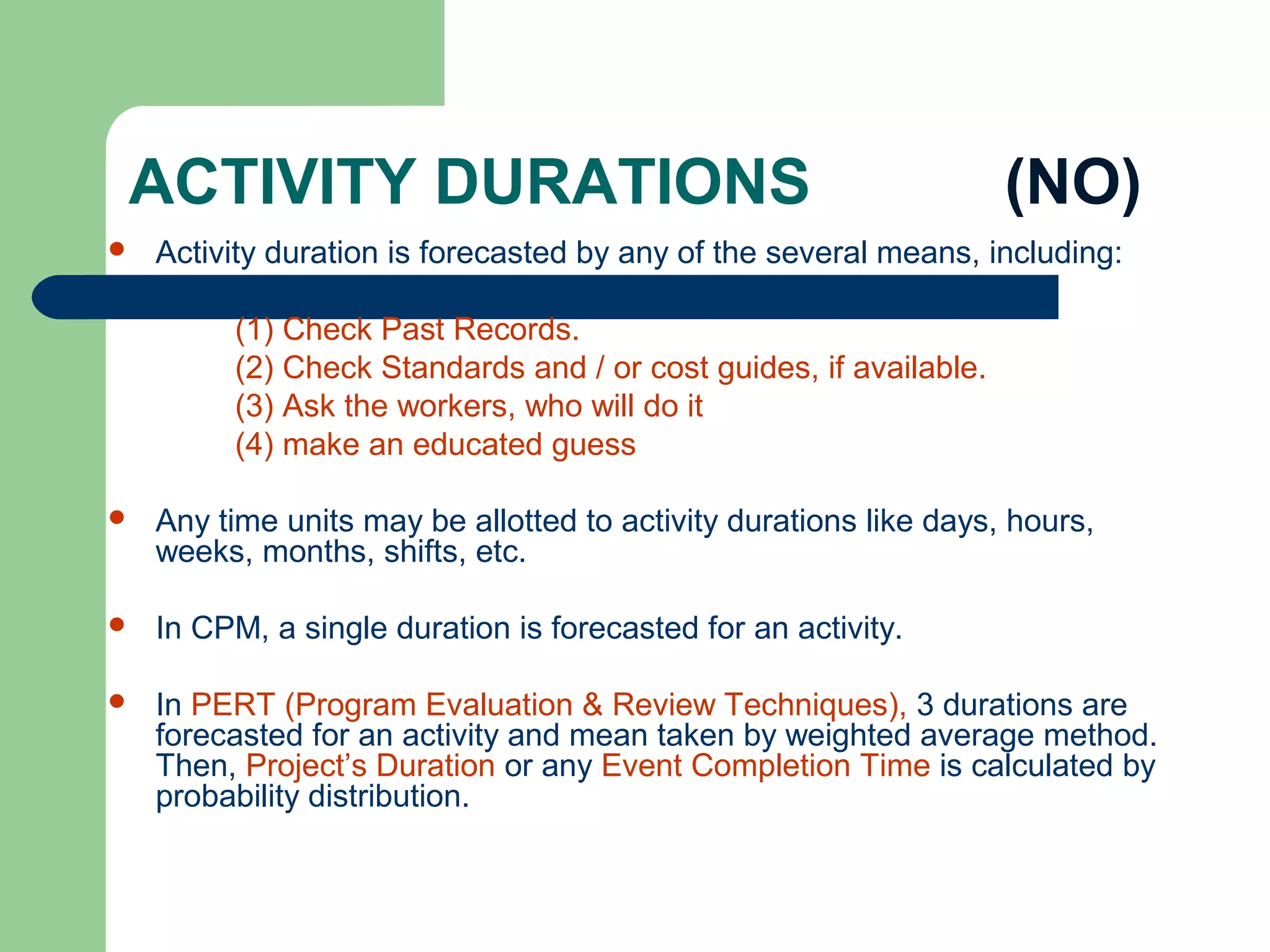 PLANNING AND SCHEDULING DONE BY A CIVIL ENGINEERS | PPT
