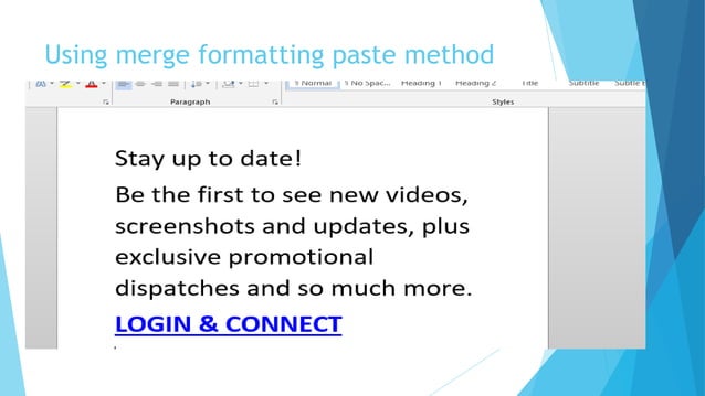 Inserting and editing text in MS Word | PPTX | Desktop Publishing | Computer Software and ...