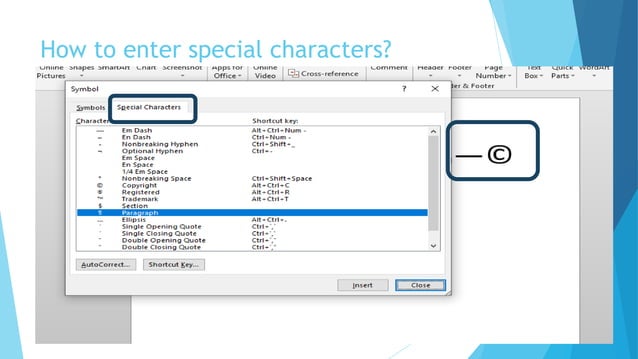 Inserting and editing text in MS Word | PPTX | Desktop Publishing | Computer Software and ...