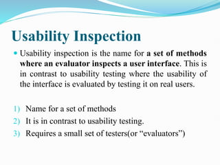 Usability Inspection, Human computer intraction.pptx