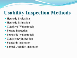 Usability Inspection, Human computer intraction.pptx