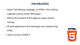 Introductions of the HTML Language .pptx