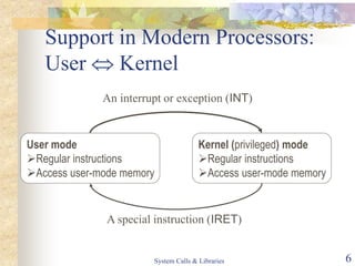 lec4.ppt system calls explained in detail | PPT
