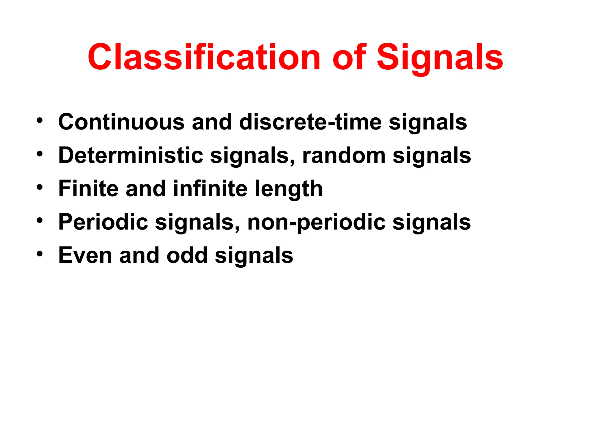 Signal and system (Classifications of systems) | PPT